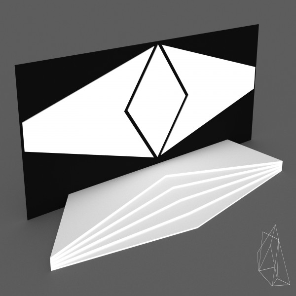 LARGE DIAMOND SHAPE EVENT STAGE 3D MODEL - FREE DOWNLOAD | FREE POLYGON