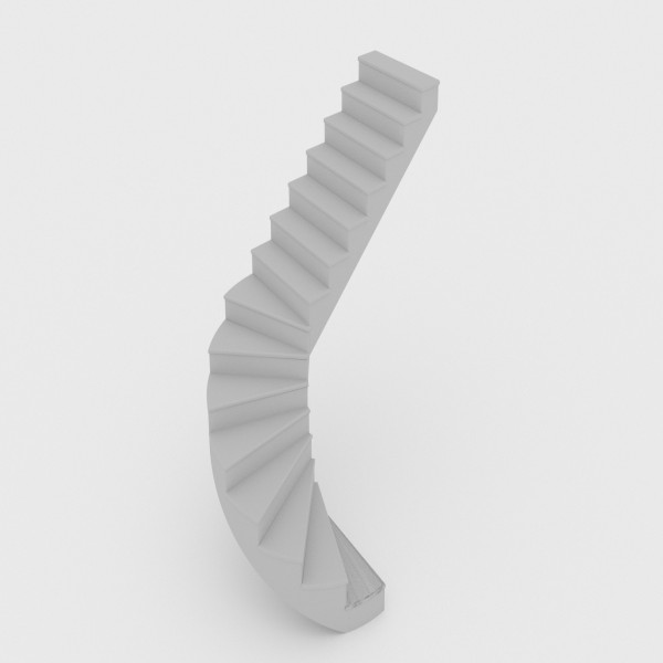 MODERN CURVED STAIRCASE 3D MODEL - FREE DOWNLOAD | FREE POLYGON