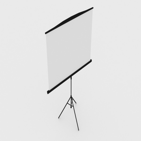 SELF STANDING PROJECTION SCREEN 3D MODEL - FREE DOWNLOAD | FREE POLYGON