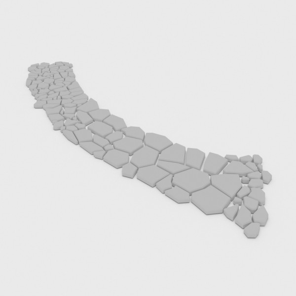 FLAT STONE PATH 3D MODEL - FREE DOWNLOAD | FREE POLYGON