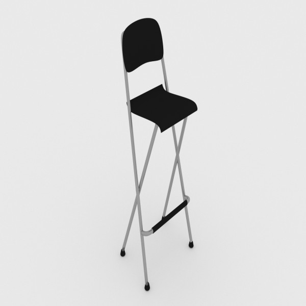 FOLDABLE PLASTIC BAR STOOL 3D MODEL - FREE DOWNLOAD | FREE POLYGON