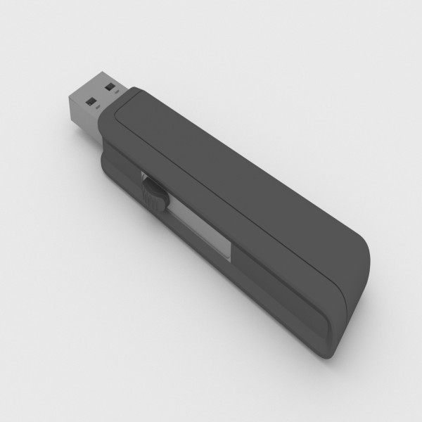 RETRACTABLE USB DRIVE 3D MODEL - FREE DOWNLOAD | FREE POLYGON