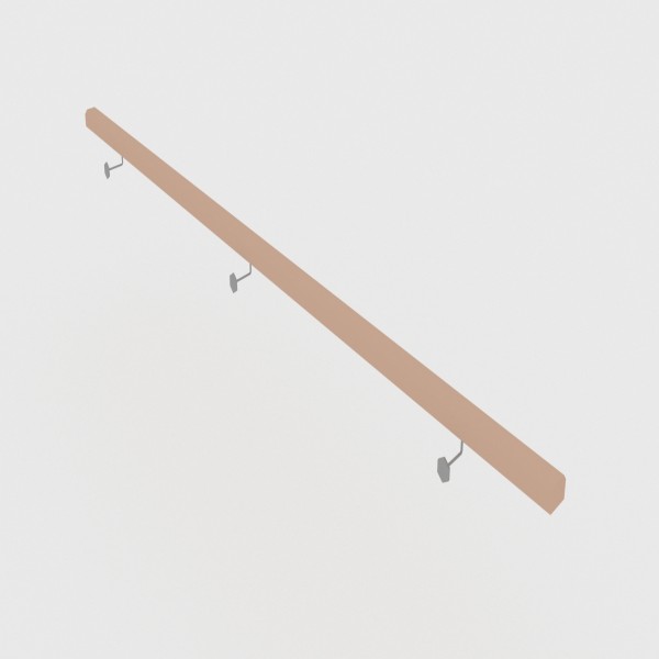WOOD HANDRAIL 3D MODEL - FREE DOWNLOAD | FREE POLYGON