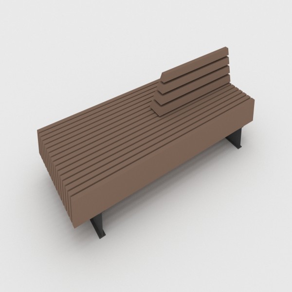 MODERN WOODEN BENCH 3D MODEL - FREE DOWNLOAD | FREE POLYGON